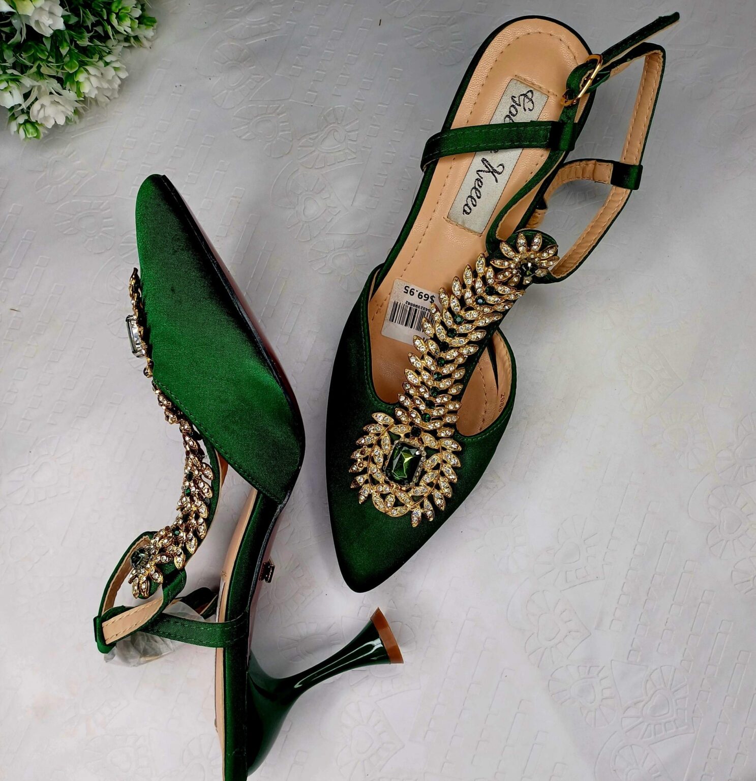 Emerald Elegance Heels - suiteblanc