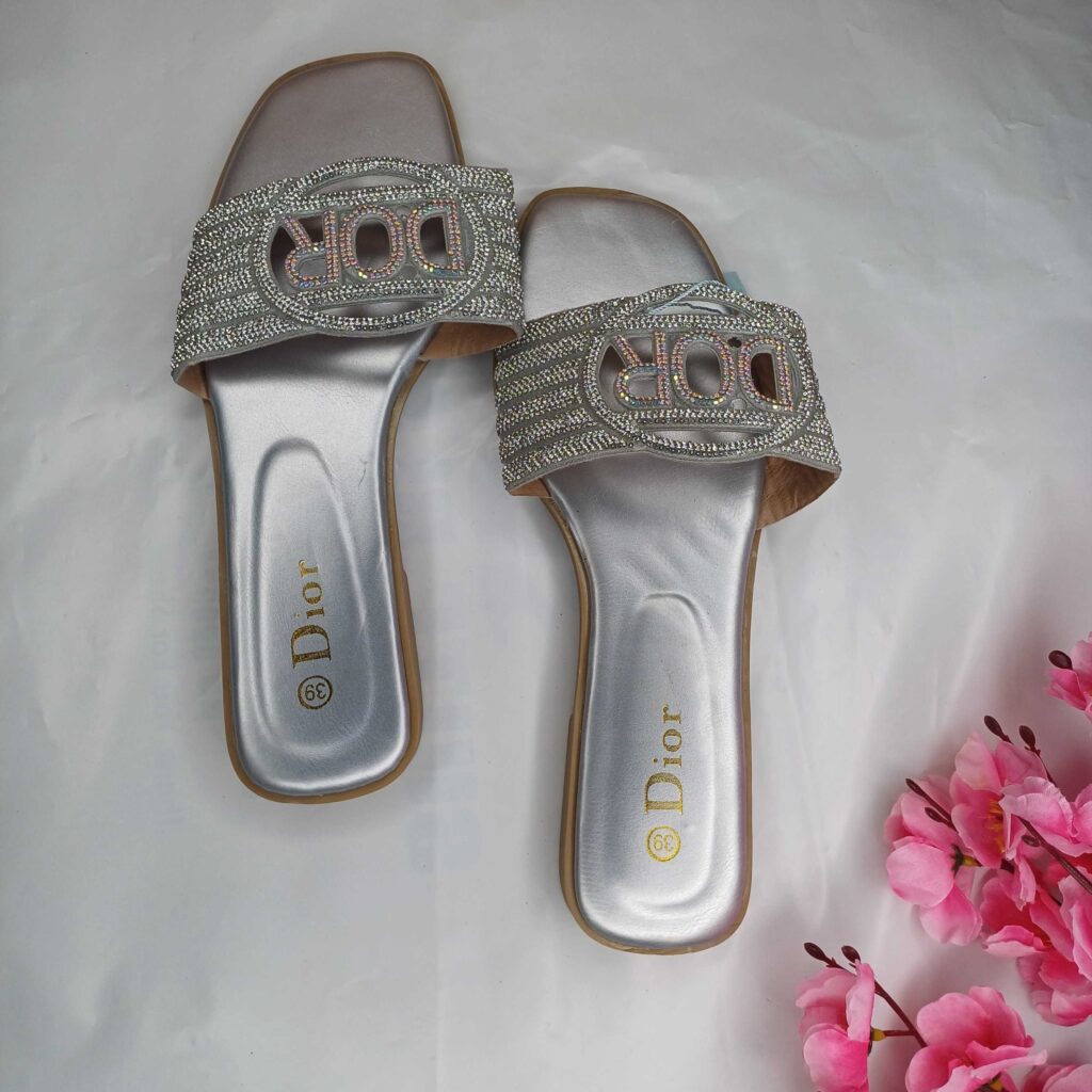 Dior Crystal-Embellished Slippers - suiteblanc